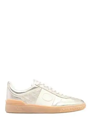 Valentino Garavani Studded Leather Sneakers - Gold