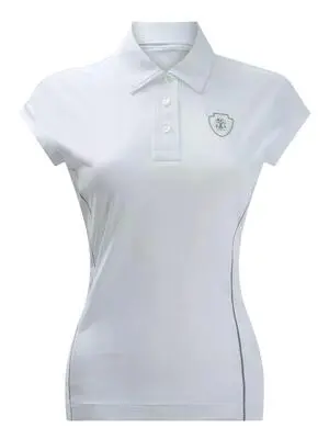 Brunello Cucinelli Emblem Polo Top - White
