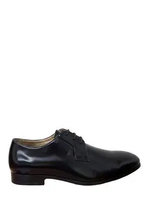 TOD'S Leather Derby Shoes - Black