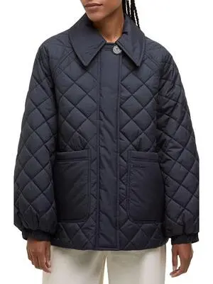 Barbour Laoise Diamond Quilted Jacket - Dark Navy/ancient Poplar