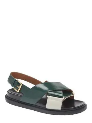 Marni Fussbett Crisscross Sandal - Green