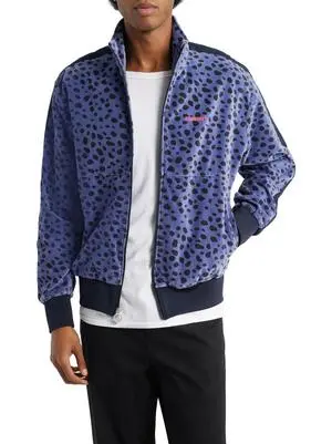 PLEASURES Ozone Velour Track Jacket - Blue