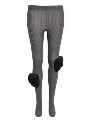 Coperni Wool Rib Cargo Tights - Grey
