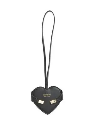 FERRAGAMO Charm Cuore Mirror Bag Charm - Nero