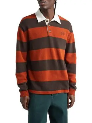 BODE Pine Stripe Wool Rugby Sweater - Brown Multi