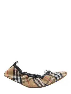 Burberry Check Ballerinas - Sand Beige