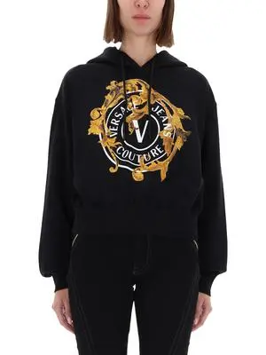 Versace V-emblem Baroque Sweatshirt - Black