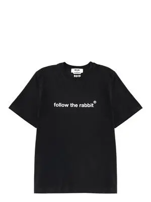 MSGM Follow The Rabbit" T-shirt - Black
