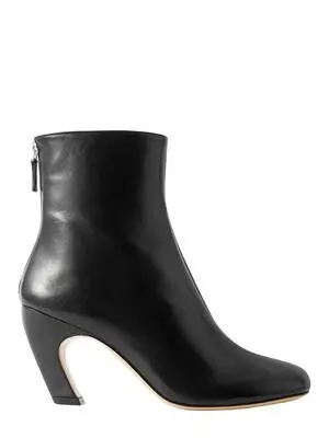 Le Monde Beryl Mica Glove Leather Ankle Boots - Black