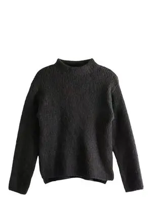 CORTANA Textured Knit Funnel Neck Pullover - Blue