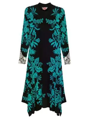 Johnny Was Janie Floral Embroidered Dress - Black