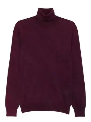 Etro Embroidered Roll-neck Top - Red