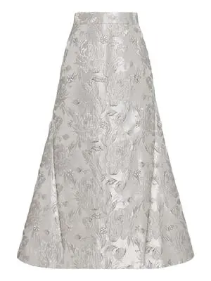 Huishan Zhang Jacquard Vicky Midi Skirt - Silver