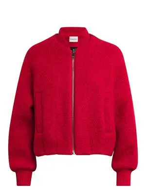 Claudie Pierlot Virgin Wool-blend Bomber Jacket - Red