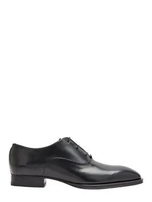 Calvin Klein Leather Oxford Boots - Black