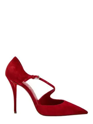CHRISTIAN LOUBOUTIN Miss Ziggyta 100 Suede Pumps - Red
