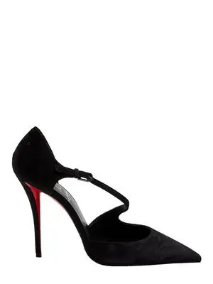 CHRISTIAN LOUBOUTIN Miss Ziggyta 100 Suede Pumps - Black