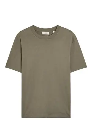 FRAME Cotton T-shirt - Khaki