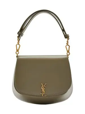 Saint Laurent Voltaire Leather Shoulder Bag - Green