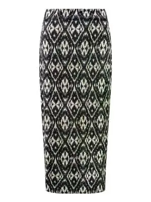 PIERRE-LOUIS MASCIA Ranat Jacquard Skirt - Black