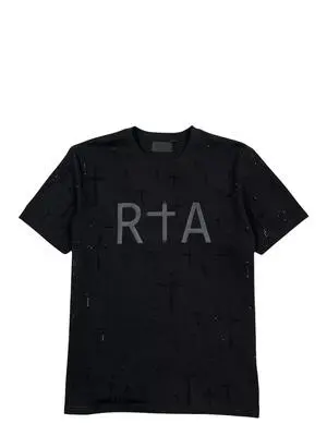 RtA Crystal Cross Liam T-shirt - Black
