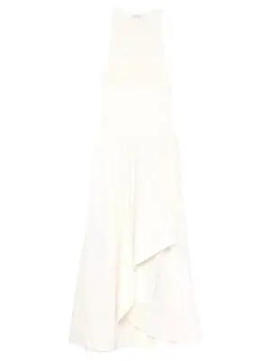 ST. AGNI Asymmetric Maxi Dress - Neutrals