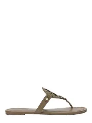 Tory Burch Miller Cut-out Leather Flat Sandals - Brown