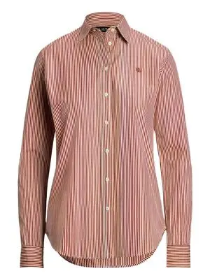 RALPH LAUREN Logo-Detail Stripe-Pattern Shirt