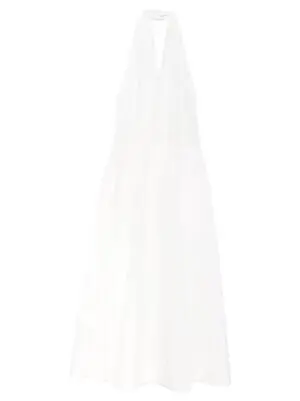 ST. AGNI Halter Midi Dress - White