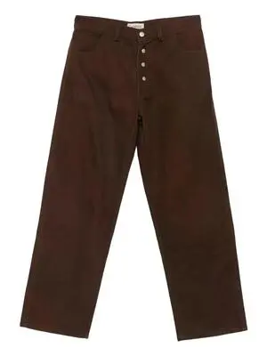 CARRER Button Trousers - Brown