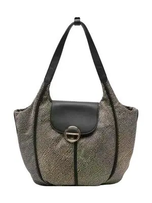 Borbonese Pattern Flap Tote Bag - Neutrals