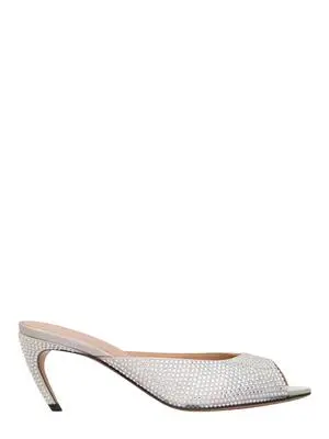Attico 65mm Crystal-embellished Sandals - Silver