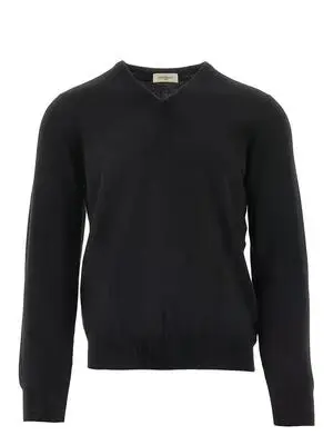 PIACENZA CASHMERE 1733 V-neck Sweater - Black