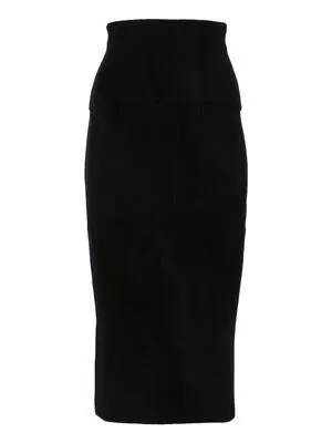IRO PARIS Christy Ribbed Midi Skirt - Black