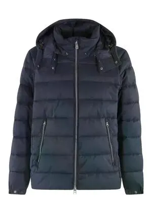 SAVE THE DUCK Hooded Zip Padded Jacket - Blue