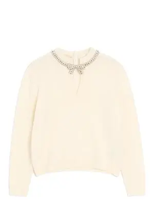 Valentino Garavani Embroidered Wool Jumper - Ivory