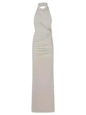 Andamane Halterneck Maxi Dress - Neutrals