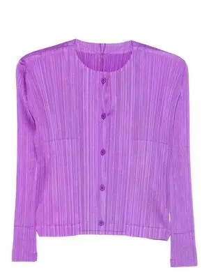 Issey Miyake Button-fastening Cardigan - Purple