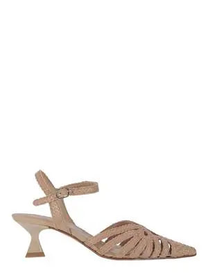 LA ROSE Ankle-Strap Leather Sandals