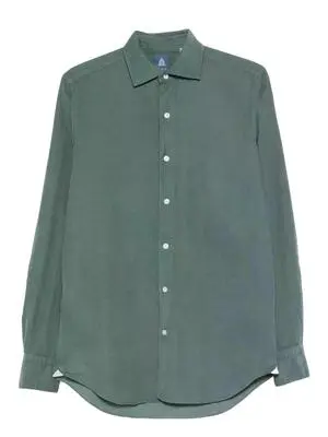 FINAMORE 1925 Corduroy Buttoned Shirt - Green