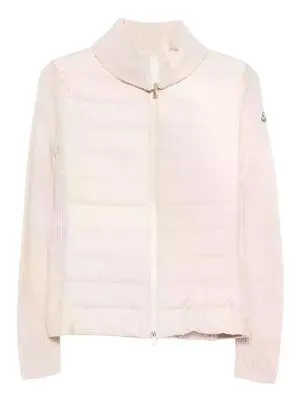 Moncler Zip-fastening Quilted Cardigan - Pink