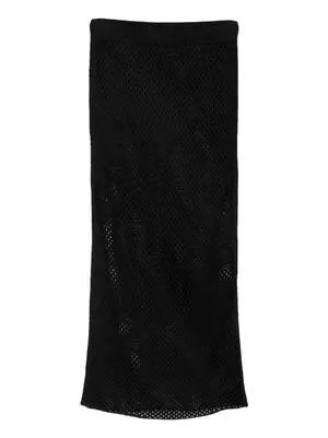 Simkhai Crochet-effect Midi Skirt - Black