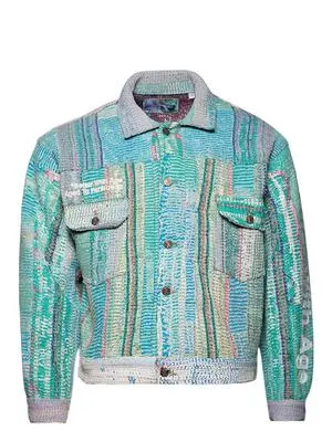 BETTER WITH AGE Isaac Kantha Hand Quilted Trucker Jacket - Multi