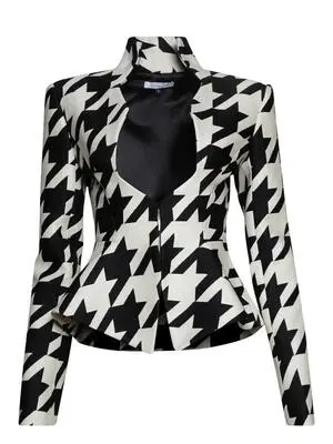 LAQUAN SMITH Houndstooth Peplum Blazer - Multi