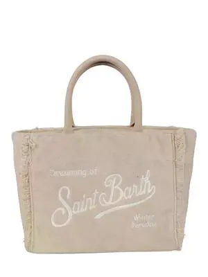MC2 SAINT BARTH Colette Fringed Bag - Neutrals
