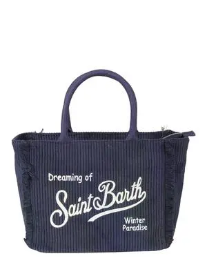 MC2 SAINT BARTH Colette Corduroy Tote Bag - Blue