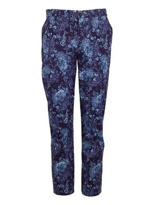 LORDS OF HARLECH Caspian Stretch Cotton Chino Pant - Roma Floral Plum