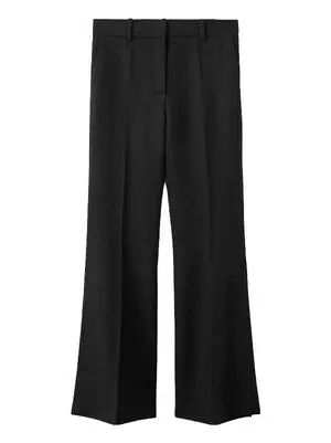 Mango Wool Flare Leg Dress Pants - Black