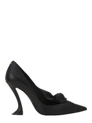 LANVIN Leather Bow Pumps Black