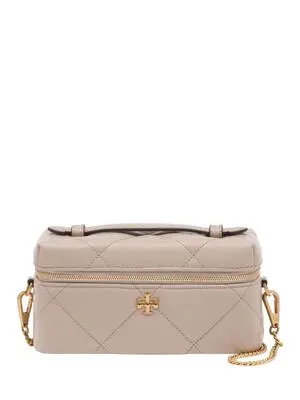 Tory Burch Kira Diamond Quilt East West Shoulder Bag - Beige
